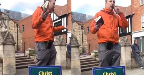 Street Preacher Calls Gay People Degenerates And Homosexuality A Sin