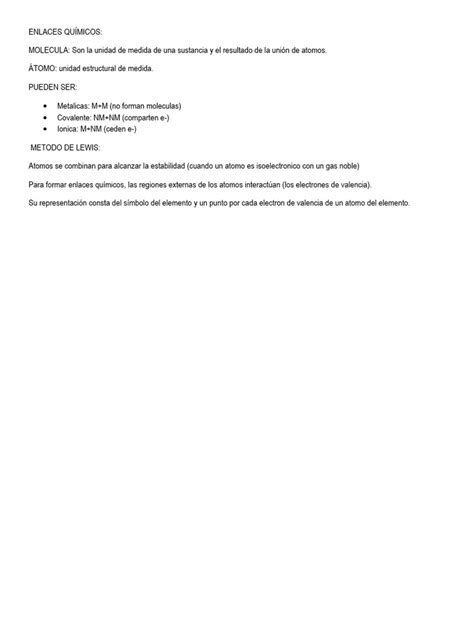 Enlaces Químicos Pdf Tecnología