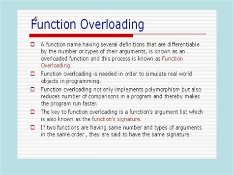 Function Overlaoding PPT