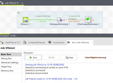 Talend Tfilelist