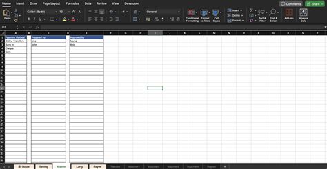 Panduan Template Payment Voucher Excel MY Excel