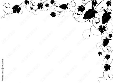 Autumn Vine Vector Border Stock Vector Adobe Stock