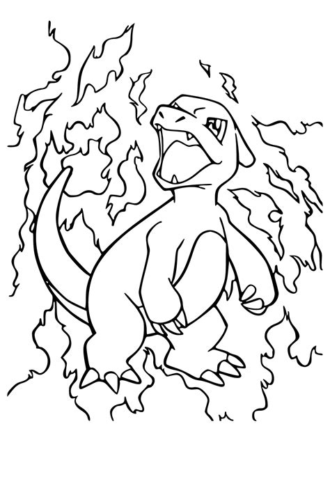 Kolorowanki Do Druku Pokemon Charmander Df0