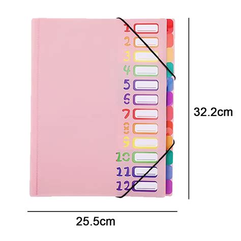 Rainbow Classification Folder Multi Layer A4 Information Book File