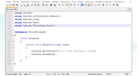 c getting started xdevspace