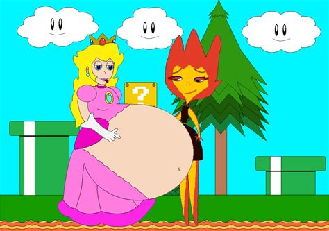 Ember Touch Her Oeach Big Belly By Foxymonika1995 On Deviantart