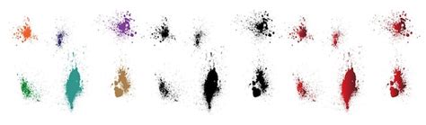 Premium Vector Purple Orange Black Red Green Wheat Color Bloody Spot And Bleeding Red