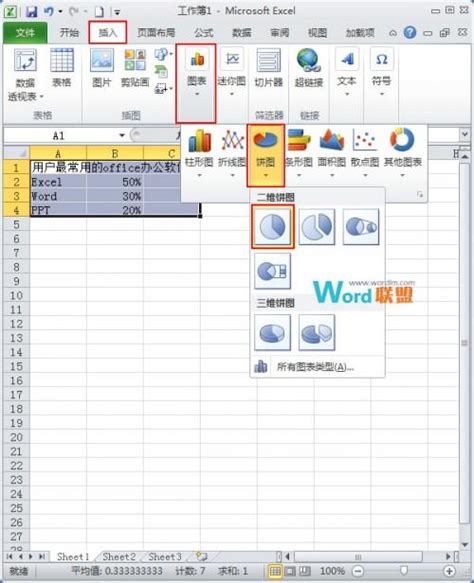 Excel2010怎么制作扇形统计图 Word怎么删除空白页