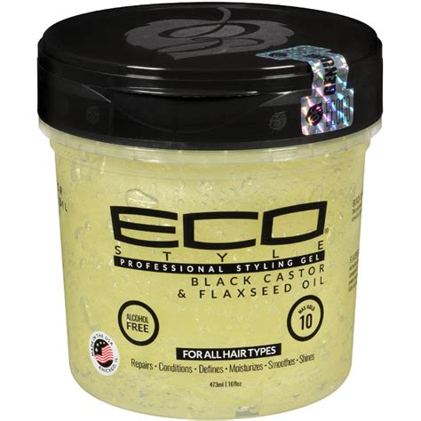 Eco Style Black Castor And Flaxseed Oil Styling Gel 473 Ml Ctc Health