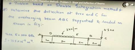 Double Integration Method Problem 3 Slope And Deflection Of Beams Problem Based On Double