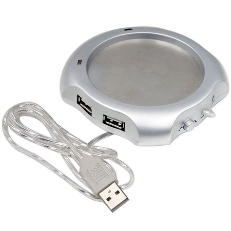 New Warm Tea Coffee Cup Mug Warmer Usb Heater Pad With 4 Usb Port Hub