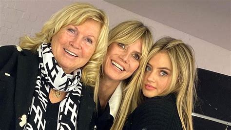 Heidi Klum Poses With Her 16 Year Old Daughter Leni And Mom In Cute