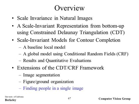 Computer Vision Group University Of California Berkeley Scale Invariant Random Fields For Mid