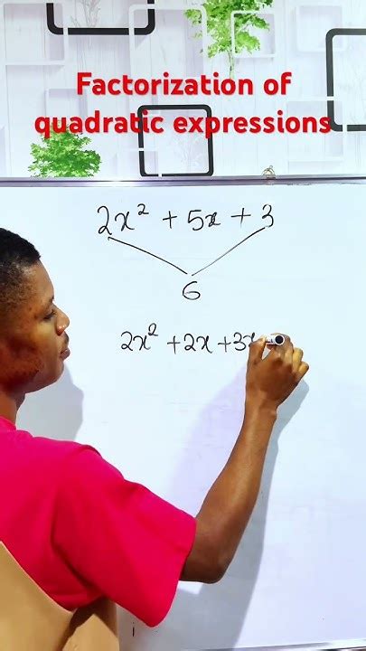 Factorization Of Quadratic Expression Maths Mathematics Mathstutor