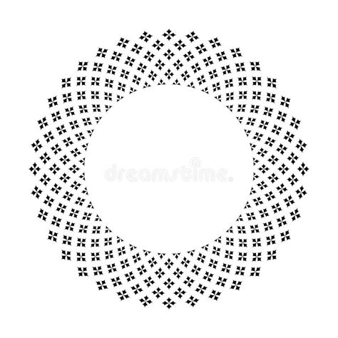 Circular Radial Pattern For Decorative Circle Frame Stock Vector