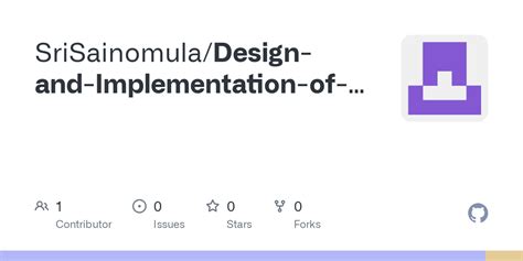 Github Srisainomula Design And Implementation Of A Stage Pipelined