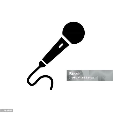 마이크 아이콘 벡터 플랫 일러스트 가수에 대한 스톡 벡터 아트 및 기타 이미지 가수 검은색 공연 Istock