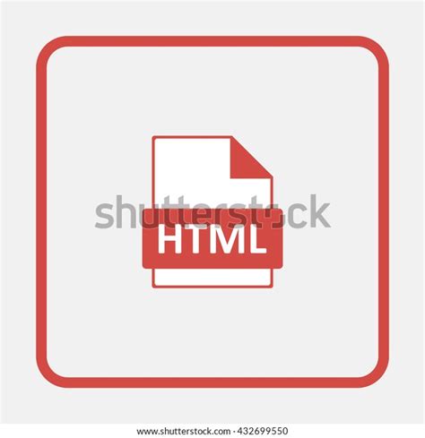 Html File Extension Icon Stock Vector Royalty Free 432699550 Shutterstock