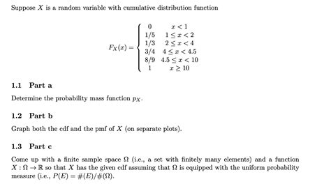 Solved Suppose X ﻿is A Random Variable With Cumulative