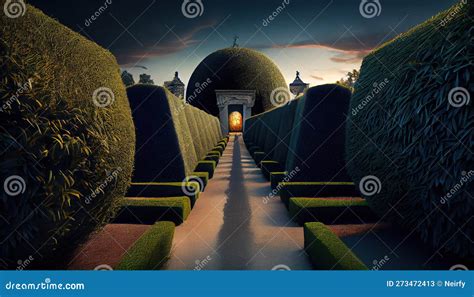 Garden Labyrinth Stock Illustration Illustration Of Mysterious 273472413