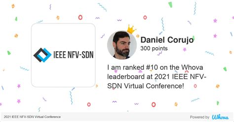 Daniel Corujo On Linkedin I Am Ranked 10 On The Whova Leaderboard At