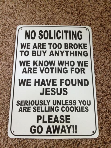 Funny No Soliciting Sign Printable Printable Budget Sheets