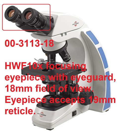 Accu Scope Microscopes 00 3113 18 High Wide Field 10x Focusing Eyepiece