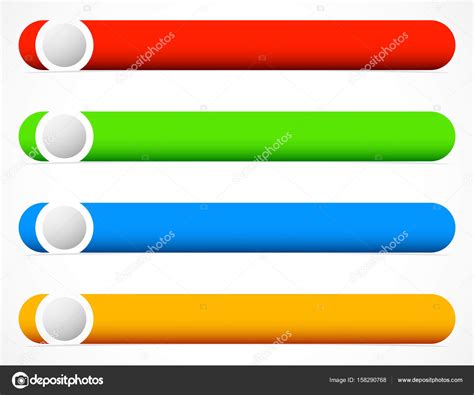Web Rectangular Buttons Set Stock Vector By Vectorguy 158290768