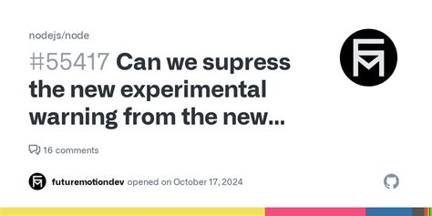 can we supress the new experimental warning from the new default