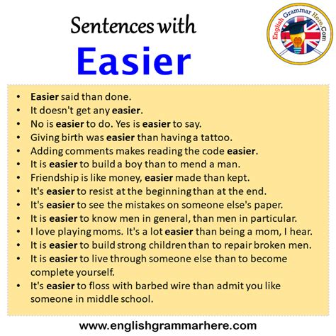 Sentences With Easier Easier In A Sentence In English Sentences For