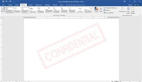 How To Add Watermark In MS Word OfficeBeginner