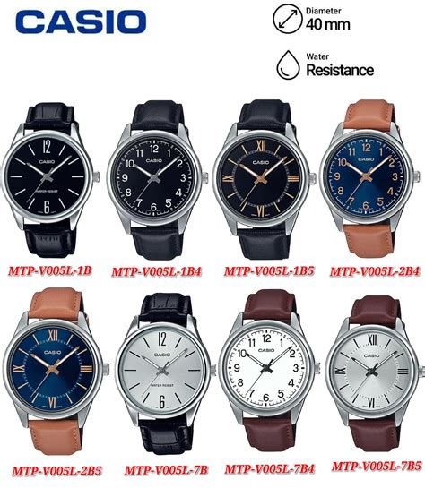 Casio Mtp V005d Mtp V005l Men Analog Classic Stainless Steel Strap Shopee Malaysia
