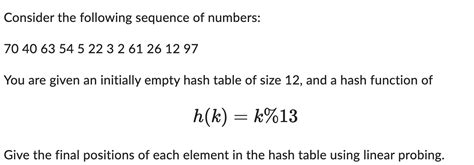 Solved Consider The Following Sequence Of Numbers