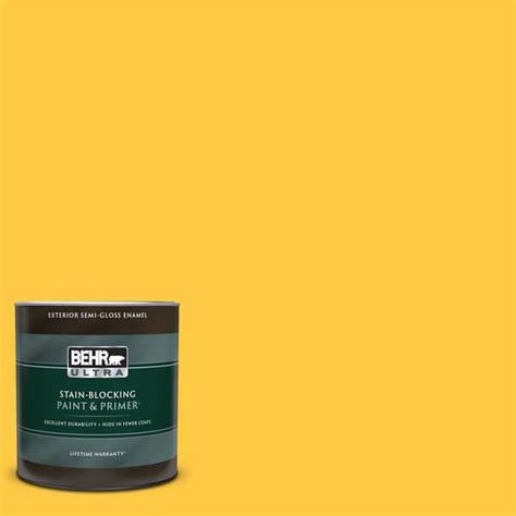 Behr Ultra 1 Qt P290 6 English Daisy Semi Gloss Enamel Exterior Paint