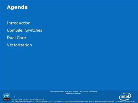intel compilers 9 x on the intel core