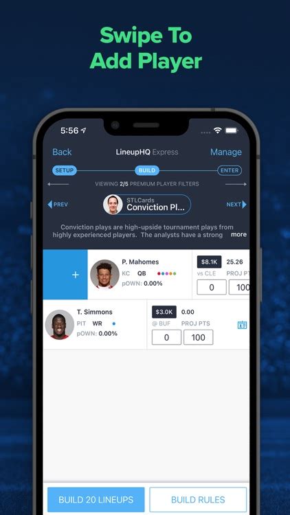 LineupHQ FanDuel DFS Optimizer By RotoGrinders