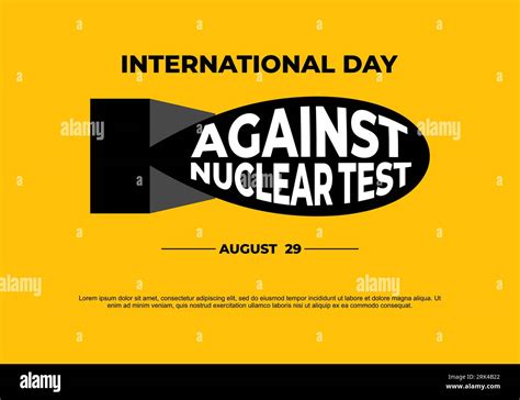 World International Day Against Nuclear Test Banner Poster With Big