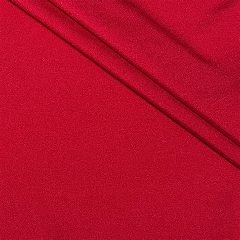Red Shiny Tricot Deadstock Tricot Fabric Bulk Stretch Fabric