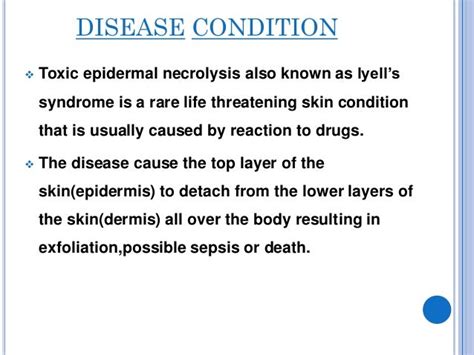 Case Presentation On Toxic Epidermal Necrolysis