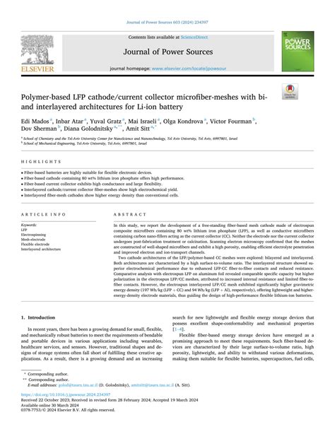 Pdf Polymer Based Lfp Cathode Current Collector Microfiber Meshes