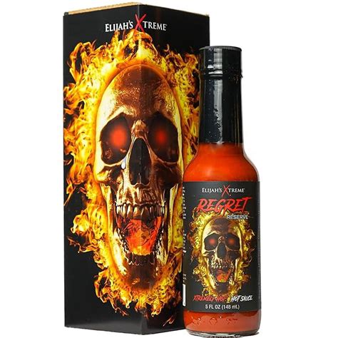 Elijahs Xtreme Regret Reserve Hot Sauce Carolina Reaper Trinidad