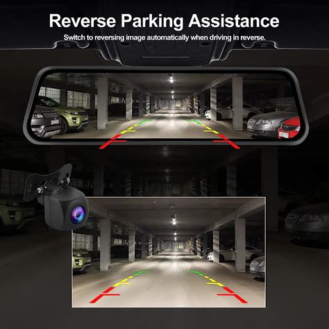 Buy Mirror Dash Cam Rear View Mirror P Front And Rear View Dual Cameras Night Vision G