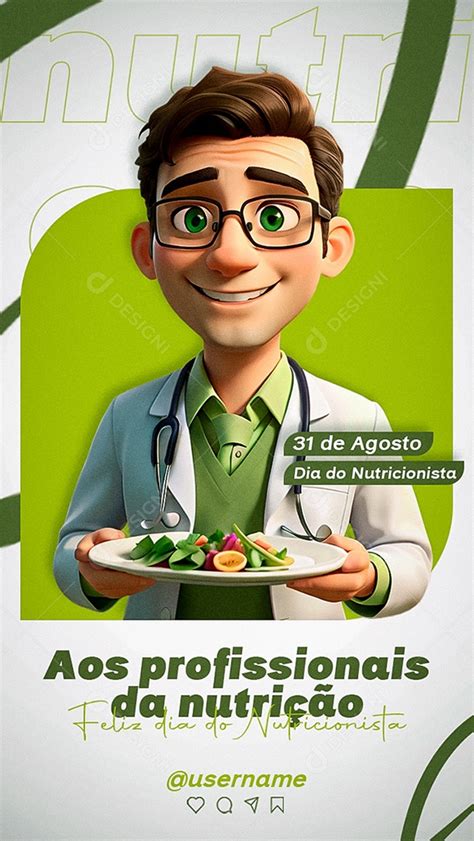 Story Aos Profissionais da Nutrição Feliz Dia Do Nutricionista 31 de