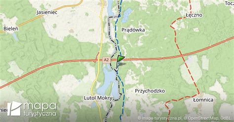 Jezioro Lutol mapa szlaków turystycznych mapa turystyczna pl