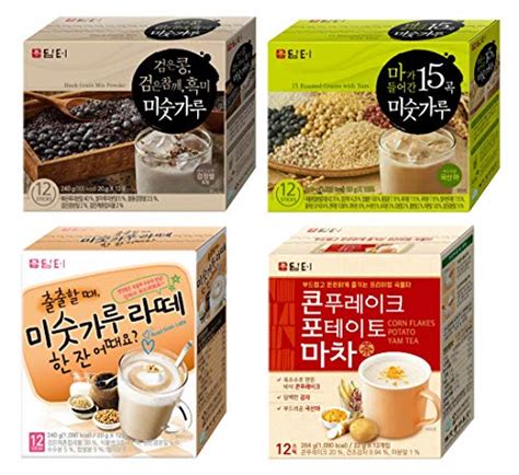Damtuh Korean 15 Roasted Grains With Yam 12 Sticks Black Grain Mix
