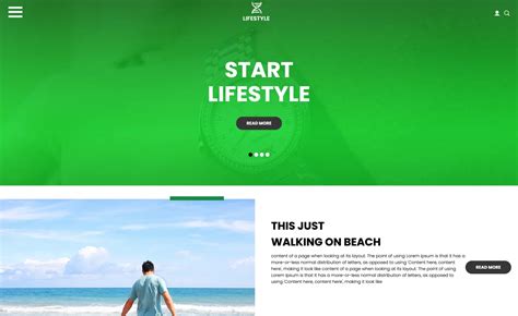 Lifestyle Free Bootstrap 4 Responsive Fitness Website Template