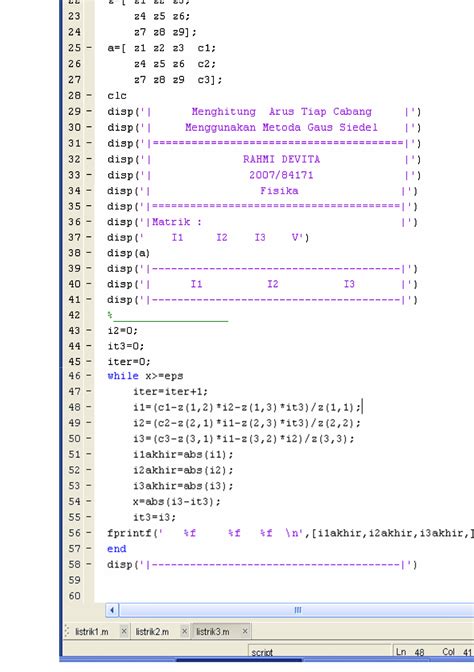 Docx Metoda Numerik Untuk Solusi Rangkaian Listrik Menggunakan Matlab Dokumentips