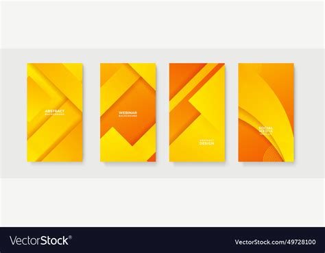 Abstract Colorful Orange Geometric Shape Vector Image