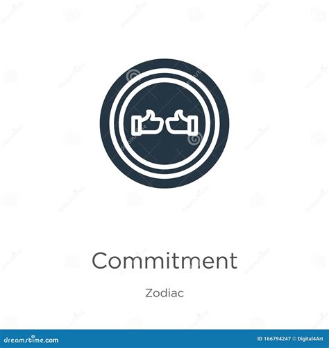 Commitment Icon Vector Trendy Flat Commitment Icon From Zodiac Collection Isolated On White