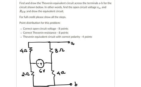 Its Elec Circuit Question Electrical Engineering Find And Draw The Thevenin Equivalent Circuit